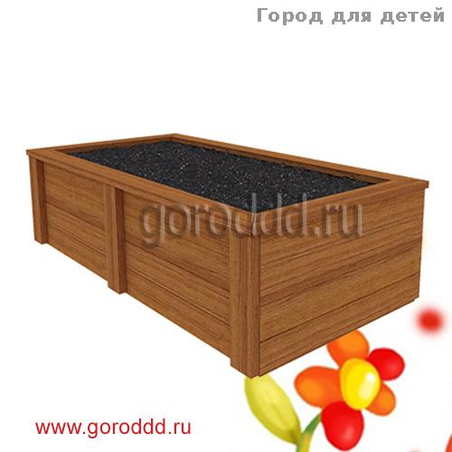 Дачная деревянная высокая грядка "Высокий комфорт" Гр-2 2000х1000х450